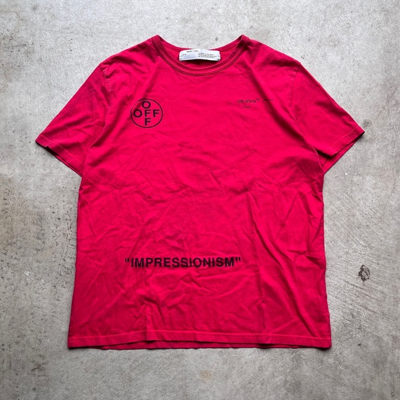 Off-White | Shirts | 29 Offwhite Impressionism Diagonal Stencil T Shirt ...